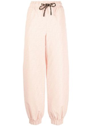 Fendi pantalon de jogging à coupe droite - Rose