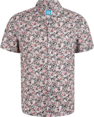 Panareha Hawaiianisches Aloha-Hemd f&uuml;r Herren ELBA Marineblau, Rosa (M)