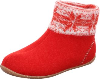 Rohde Damen Pantoffeln Stiefeletten Filz Tivoli-D 6869, Größe:39 EU, Farbe:Rot