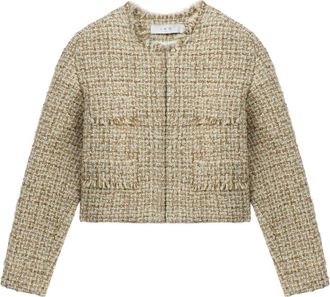Iro Kurze Tweed-Jacke - Gold