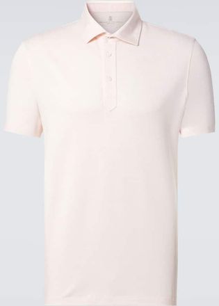 Brunello Cucinelli Polohemd aus Baumwolle und Leinen