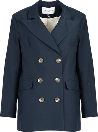 Silvian Heach Blazer Double-breasted - Femme - Vestes - Bleu - Taille: 40 FR