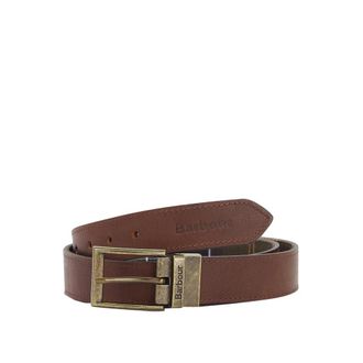 Barbour Wendeleder-G&uuml;rtel mit Tartanmuster - - Accessories - Herren - Braun - M