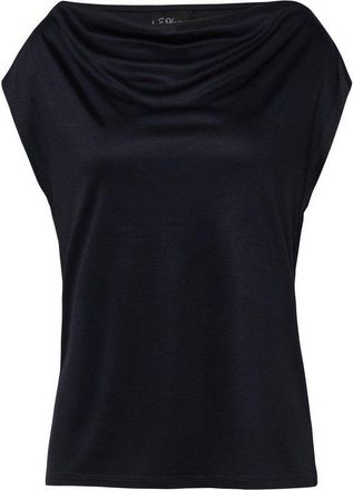 s.Oliver Kurzarmshirt T-Shirt &Auml;rmelloses Shirt aus Viskose mit Wasserfall-Ausschnitt