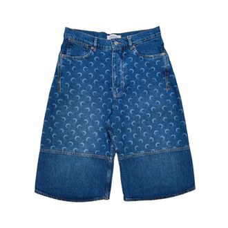 Marine Serre Damen, Shorts, Blau, SGr&ouml;&szlig;e