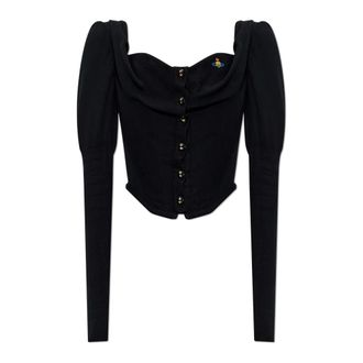 Vivienne Westwood Strickjacke mit Korsett - - Knitwear - Damen - Schwarzk - S