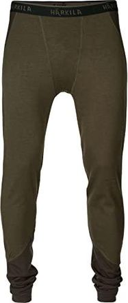 H&auml;rkila Base Warm Long Johns | V&ecirc;tements & &Eacute;quipement de Chasse pour Professionnels | Design Scandinave Haut de Gamme Durable | Willow Green/Shadow Brown, XL