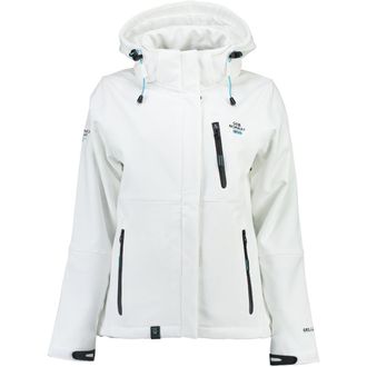 Geographical Norway Damen Softshell Funktions Jacke Outdoor Regen wasserabweisend [GeNo-15-Weiss-Gr.XL]