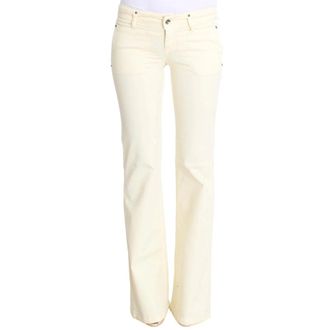 Costume National Cotton Stretch Flare Jeans - - Jeans - Damen - Wei&szlig; - W26