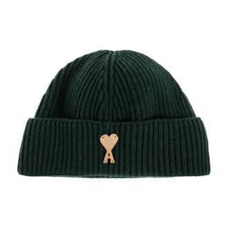 Ami Merino Wollm&uuml;tze - - Accessories - Herren - Gr&uuml;n - ONE SIZE