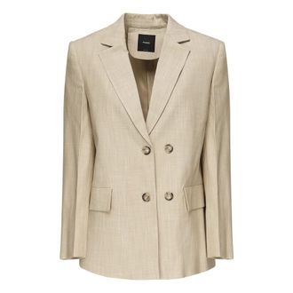 Pinko Elevation Canvas Viskose Jacke - - Jackets - Damen - Beige - L