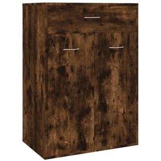 vidaXL Vidaxl - Armoire &agrave; chaussures Ch&ecirc;ne fum&eacute; 60x35x84 cm Bois ding&eacute;nierie