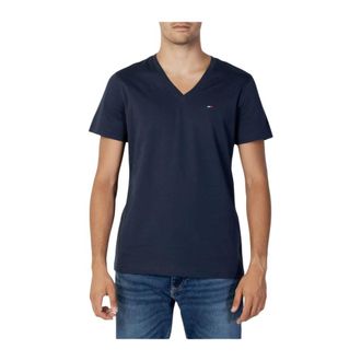 Tommy Jeans V-Neck T-Shirt Classic Fit - - Tops - Herren - Blau - 2XL