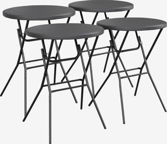 Sweeek 4er-Set klappbare Party Stehtische aus Stahl - Gala