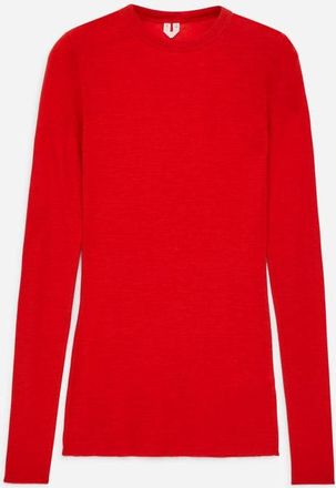 Arket Lang&auml;rmliges Oberteil Aus Merinowolle -Rot