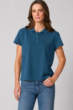 Hempage Hempage Damen vegan Poloshirt Reef Petrol