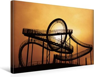 Calvendo Premium Textil-Leinwand 45 x 30 cm Quer-Format Tiger & Turtle | Wandbild, HD-Bild auf Keilrahmen, Fertigbild auf hochwertigem Vlies, Leinwanddruck von