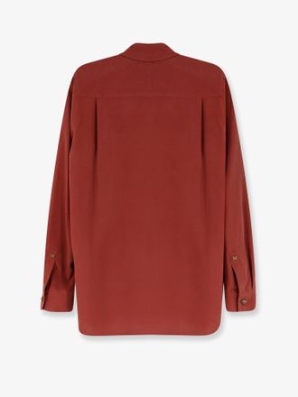 Max Mara Womens Siamese Silk Shirt Brown