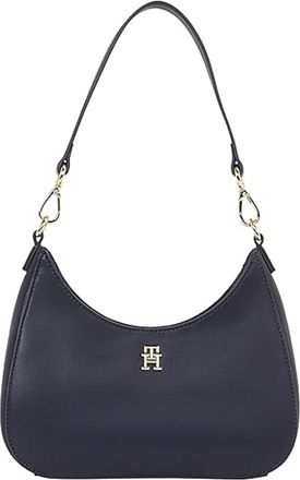 Tommy Hilfiger Damen Schultertasche Logotape mit Reißverschluss, Blau (Space Blue), Einheitsgröße