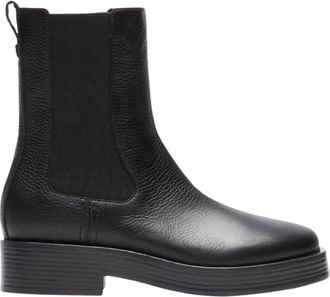 Casadei Femme, Chaussures, Noir, Taille: 37 1/2 EU Charlie Leather Ankle Boot