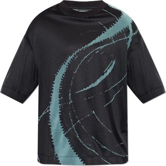 Emporio Armani Homme, Tops, Noir, Taille: M T-Shirt &agrave; Finition Velout&eacute;e