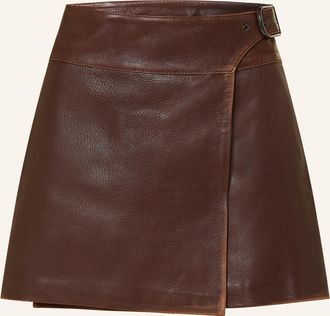 SIMKHAI Simkhai Wickelrock Madeline Aus Leder braun