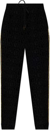 Versace Hose mit Logo - - Trousers - unisex - Schwarzk - M