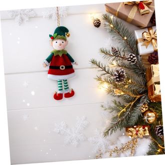 Valiclud Weihnachtselfen Plüschfiguren 2 Stück Stoffelfenpaar Zum Aufhängen Weihnachtsbaum Dekoration in Leuchtenden Farben Weiche Weihnachtsplüschtiere Für Zu