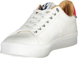 Napapijri Logo-Stripe Lace-Up Sneaker - White