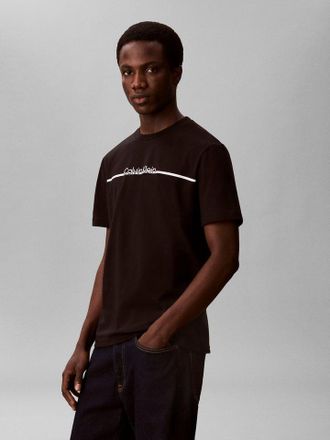 Calvin Klein T-Shirt Rundhalsausschnitt, Regular Fit, Logoschriftzug