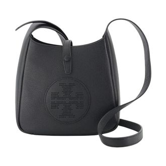 Tory Burch Perforierte Logo Leder Schultertasche - - Bags - Damen - Schwarzk - ONE SIZE