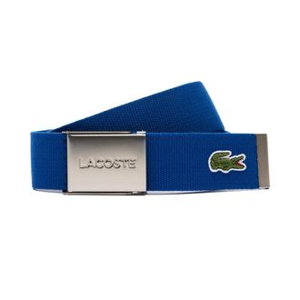 Lacoste G&uuml;rtel - Lacoste LACOSTE Herren G&uuml;rtel aus Stoff - sch&ouml;nes - Gr. 90 CM - in Blau - f&uuml;r Damen