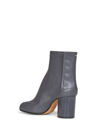 Maison Margiela Tabi Split-Toe Nappa Leather Ankle Boot - Gray