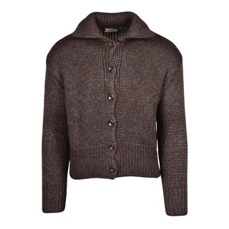 Herno Kurzer Cardigan mit Kragen - - Knitwear - Damen - Braun - L