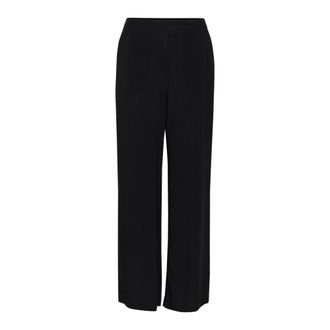 Part Two Schwarze Hose mit breitem elastischem Bund - - Trousers - Damen - Schwarzk - XL