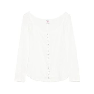 Re/Done Scoop Neck Long Sleeve Tee - - Blouses & Shirts - Damen - Wei&szlig; - XS