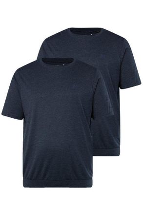 Men Plus T-Shirt T-Shirts 2er-Pack Bauchfit Basic Halbarm