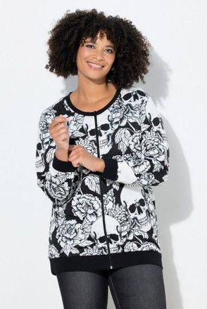 Angel Of Style Sweatjacke Sweatjacke Totenkopf/Rosen