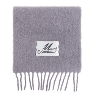 Marni Femme, Accessoires, Gris, Taille: ONE Size &Eacute;charpe &agrave; franges