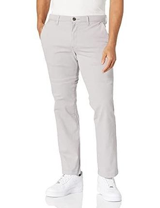 Amazon Essentials Pantalon chino extensible, style décontracté, coupe slim Homme, Gris, 35W / 30L