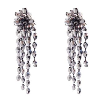 Isabel Marant Crystal Chandelier Earrings - Silver