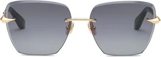 Roberto Cavalli lunettes de soleil &agrave; design sans monture - Or