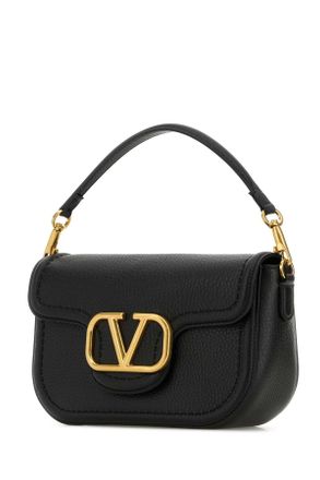 Valentino Garavani Womens Black Leather Alltime Shoulder Bag Nero Borse A Mano