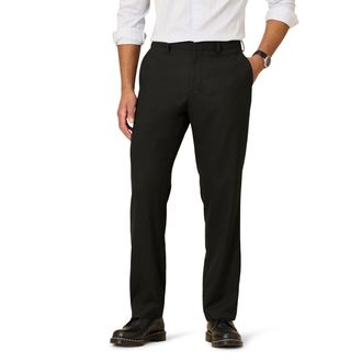 Amazon Essentials Herren Knitterfeste Stretch-Hose, Klassische Passform, Schwarz, 30W / 34L
