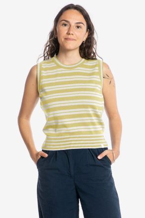 Matona Damen vegan Top Knit Gelb/Beige