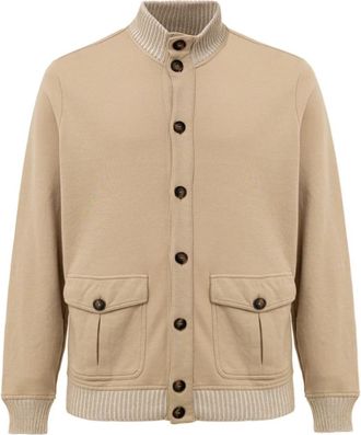 Gran Sasso Homme, Vestes, Beige, Taille: 3XL Pull Beige à Boutons