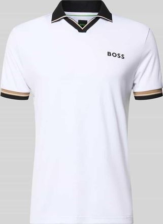 HUGO BOSS Slim Fit Poloshirt mit Label Print Modell PL_TOC SERVE 2