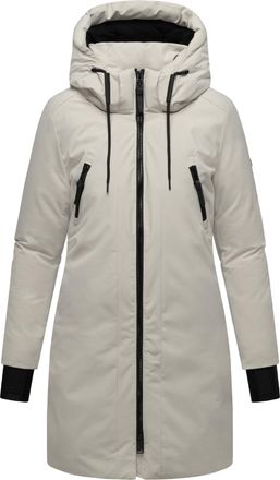 Navahoo Damen modischer Wintermantel warmer Parka mit (abnehmbarer) Kapuze und Rucksacktr&auml;gern innen Winterzart 14 Bone Gr. XXL
