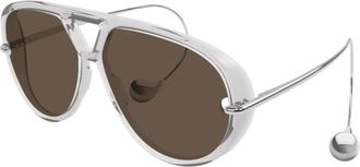 Bottega Veneta Femme, Accessoires, Gris, Taille: 63 MM Lunettes de soleil Aviateur Drop