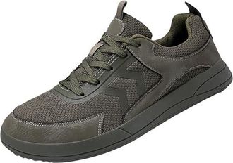 Generic Mode &eacute;t&eacute; et automne d&eacute;contract&eacute; hommes plat l&eacute;ger maille respirant couleur unie baskets chaussettes, Vert, 9.5 UK 3X-Narrow